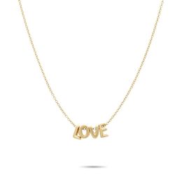 Echtzeit Damen Edelstahlkette &raquo;Schmuck Geschenk Edelstahl Halskette Love Letters&laquo; Edelstahl, L: 47
