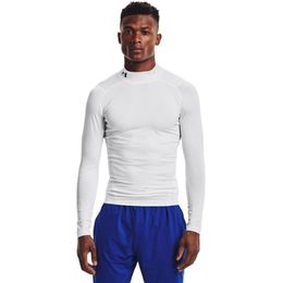 Under Armour Longsleeve "HeatGear Mock Langarm-Oberteil" in Wei&szlig; | Gr.: L
