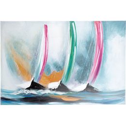 Gilde Leinwandbild "Bild rechteckig Segelt&ouml;rn", B/H/T: 90cm x 60cm x 3,5cm, Boote & Schiffe, 1 Stk., bunt, Wohnzimmer, Bilder