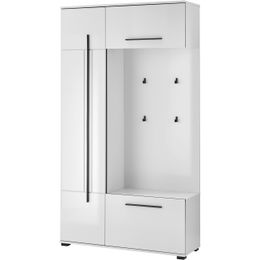 Kompaktgarderobe Home Affaire, B:111cm H:201cm T:39cm, wei&szlig;, FSC-zertifizierter Holzwerkstoff, Schr&auml;nke, "Cantara Flurgarderobe, modern, 2 Farben,