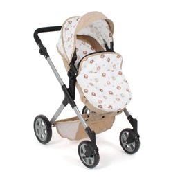 Bayer Chic 2000 CHIC2000 Kinder Kombi-Puppenwagen "Mila"b&auml;rchen beige, Kunststoff, Polyester, Stahl, B:40cm H:67cm T:68cm, Puppenwagen, mit schwenkbaren Vorderr&auml;dern