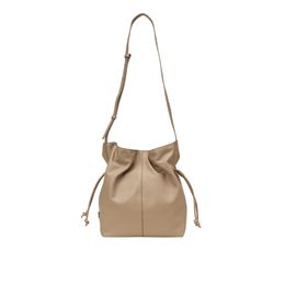 Marc O'Polo MARC O'POLO Damen Umh&auml;ngetasche "aus weichem Rindleder", beige, Leder, unifarben, Taschen