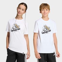 Jungen T-Shirt "J GAME T"wei&szlig;, Gr. 128, adidas Sportswear, Obermaterial: 100% Baumwolle, Shirts