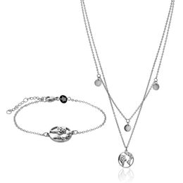 AMELIA PARKER Damen Schmuckset "AS001S", 42&ndash;46cm / 16&ndash;19cmsilber, Edelstahl, Schmuck_Sets, 42&ndash;46 cm / 16&ndash;19 cm