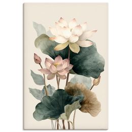 Wandbild Artland, B:40cm H:60cm, bunt, Leinwand, Wohnzimmer, Bilder, "Lotus", als Alubild, Leinwandbild, Poster, Wandaufkleber in verschied. Gr&ouml;&szlig;en
