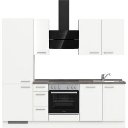 K&uuml;chenzeile Nobilia, B:240,3cm H:216,6cm T:60cm, wei&szlig;, Komplettk&uuml;chen-Sets, ""Touch II", NEU: individuell anpassbar mit gratis Profi-Beratung",