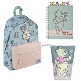 Undercover Damen Undercover Kinderrucksack &raquo;Winnie Pooh&laquo; inkluisve Notizbuch A5 und M&auml;ppchen blau B/H/T: 29cm x 39cm x 13,5cm