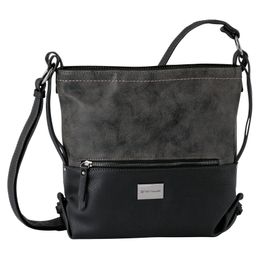 Tom Tailor Damen Umh&auml;ngetasche "ELIN", schwarz, Lederimitat, Taschen, mit seitlichen Zierb&auml;ndern