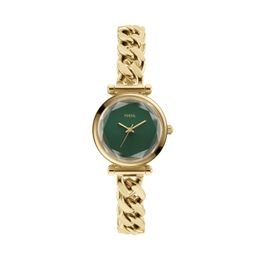 Fossil Damen Quarzuhr "CARLIE", gold, Armbanduhren, Armbanduhr, Damenuhr, Edelstahlarmband, analog