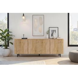 Sideboard Home Affaire, B:231cm H:83cm T:43cm, braun, Wohnzimmer, Sideboards, "Murano, 231 cm breit, 4 T&uuml;ren, Anrichte, Kommode, Stauraumschrank",