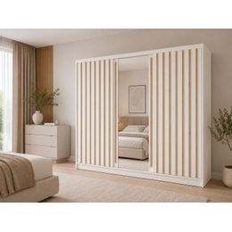 Kleiderschrank Home Affaire, B:248cm H:215cm T:60cm, wei&szlig;, FSC-zertifizierter Holzwerkstoff, Jugendzimmer, Schr&auml;nke, "VILLEFRANCHE modern mit viel