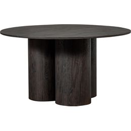 Esstisch Woood, B:140cm H:75cm T:140cm, braun, Wohnzimmer, Tische, "Oona MDF 3D-Papierdekor sichtbarer Holzmaserung, H75 x B140 x T140 cm", Tragkraft