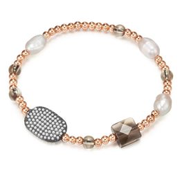 Lulu & Jane LULU & JANE Damen Armband "LJ121", Metall, rosa, Metall, Armb&auml;nder, Metall-Legierung