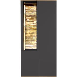 M&auml;usbacher Vitrine M&Auml;USBACHER, B:81cm H:180cm T:42cm, schwarz, Wohnzimmer, Schr&auml;nke, "Faro", Faro Vitrinenschrank B 81 cm, inkl. Beleuchtung, Push to open