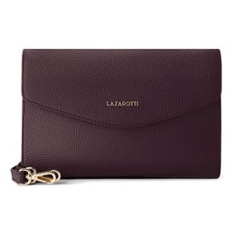 LAZAROTTI Damen Clutch "Bologna Leather Clutch Umh&auml;ngetasche Leder 23 cm", lila, Leder, Taschen