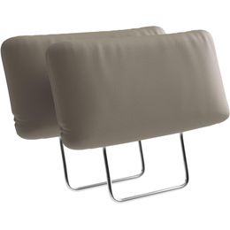 Sit & More Sofa-Kopfst&uuml;tze SIT & MORE, B:50cm H:25cm, grau, Holzwerkstoff, Kopfst&uuml;tzen, "Chelsea, B: 50 cm, Leder"