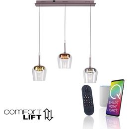 LED Pendelleuchte "Q-KON", 3, 1 Stk., gold, NEUHAUS Q SMART HOME LIGHTS, Leuchten