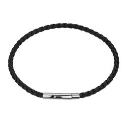 MARC LAUDER Herren Armband "MBA01BS", 21,5cm, Leder, schwarz, Leder, Armb&auml;nder