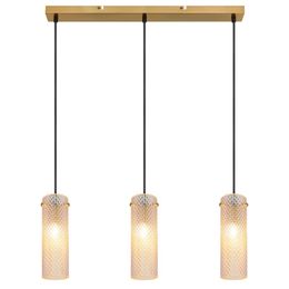 Globo LIGHTING H&auml;ngeleuchte &raquo;KAROLO&laquo; E14 1 Stk. H&auml;ngelampe Esszimmer-Leuchte Esstischleuchte Wohnzimmer gold H: 120cm, 1 Stk.