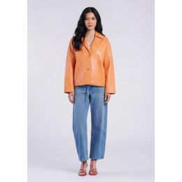 Freaky Nation Damen Lederjacke "Summerly-FN", orange, Gr. M, Oberstoff: 100% Leder. Futter: 100% Baumwolle, Jacken