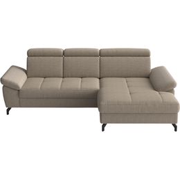 Sit & More Ecksofa SIT & MORE, B:264cm H:84cm T:181cm, beige, 100% Polyester, Wohnzimmer, Sofas, "Vanity, L-Form, B: 264 cm", Inkl.Sitz-,Kopf-und
