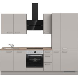 K&uuml;chenzeile Nobilia, B:270,3cm H:216,6cm T:60cm, grau, Komplettk&uuml;chen-Sets, ""Touch II", NEU: individuell anpassbar mit gratis Profi-Beratung",