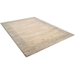 Wollteppich Theko, B:300cm H:16mm L:400cm, beige, Schurwolle, Wohnzimmer, Teppiche, "Lori Dream 1", Handwebteppich, reine Wolle, handgewebt, mit