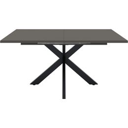 M&auml;usbacher Esstisch M&Auml;USBACHER, H:75cm, grau, K&uuml;che, Tische, "Vitrum", Esstisch ausziehbar auf 210 cm, eckige Tischform, Gestell Sternform