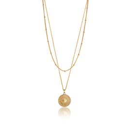 ISABELLA FORD Damen Collier "FN008G", 47cm. 25 &times; 1,5mm. Anh&auml;nger, Edelstahl, L: 1,5 47, gold, Edelstahl, Halsketten