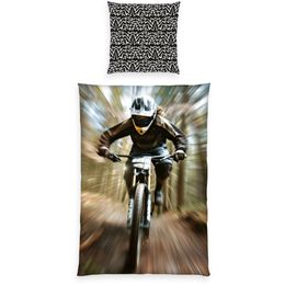 Herding's Young Collection Wendebettw&auml;sche, braun, HERDING YOUNG COLLECTION, Microfaser, Obermaterial: 100% Polyester, Bettw&auml;sche, "Young Collection Mountainbike", mit