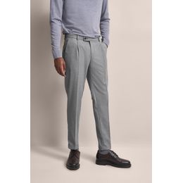Bugatti Herren Bundfaltenhose, grau, Gr. 34, unifarben, 69% Polyester, 29% Viskose, 2% Elasthan, Hosen, mit Modern-Flanell-Soft-Touch