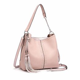 Damen Schultertasche "Reala", Collezione Alessandro, rosa, Lederimitat, Taschen, maritimer Look in Perfektion