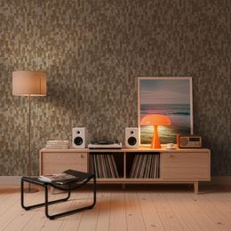 Livingwalls LIVING WALLS Vliestapete "Vibes & Styles Daniel &ndash; Urban Lines Vliestapete", B/L: 0,53m x 10,05m, Rollen: 1, braun, Wohnzimmer, Tapeten, Moderne