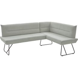 NIEHOFF SITZM&Ouml;BEL Eckbank, B:205cm H:91cm T:151cm, grau, NIEHOFF SITZM&Ouml;BEL, 95%PES 5%NY, Esszimmer, Sitzb&auml;nke, "Conny", mit Micro-Federkern, Bezug Cord, Gestell Kufe,