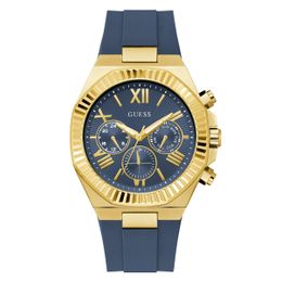 Guess Herren Multifunktionsuhr "EQUITY", blau, Armbanduhren, Quarzuhr, Armbanduhr, Herrenuhr, Silikonarmband, analog, Wochentag