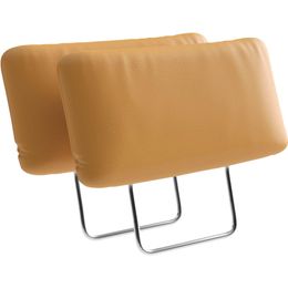 Sit & More Sofa-Kopfst&uuml;tze SIT & MORE, B:50cm H:25cm, beige, Holzwerkstoff, Kopfst&uuml;tzen, "Pamela, Leder, 2 St&uuml;ck, B: 50 cm", verschiedene Farben