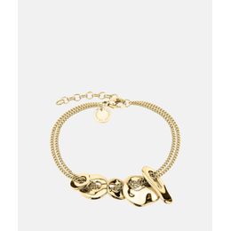 Damen Edelstahlarmband "Schmuck Geschenk Armkette Organics", 21cm, Edelstahlgelbgoldfarben, Liebeskind Berlin, Edelstahl, Armb&auml;nder
