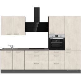 K&uuml;chenzeile Nobilia, B:300,3cm H:216,6cm T:60cm, wei&szlig;, Komplettk&uuml;chen-Sets, ""Riva II", NEU: individuell anpassbar mit gratis Profi-Beratung",