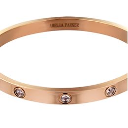 AMELIA PARKER Damen Armband "AB009R", -, Edelstahlrose gold, Edelstahl, Armb&auml;nder
