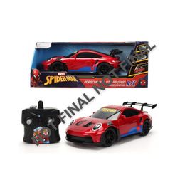Jada Kinder RC-Auto "RC Marvel Spider-Man Porsche 911 1:16"rot, blau, Kunststoff, Fernlenkfahrzeuge