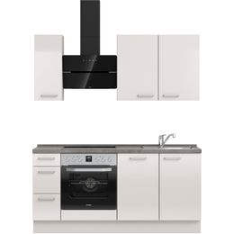 K&uuml;chenzeile Nobilia, B:180,3cm H:216,6cm T:60cm, grau, Komplettk&uuml;chen-Sets, ""Flash II", NEU: individuell anpassbar mit gratis Profi-Beratung",