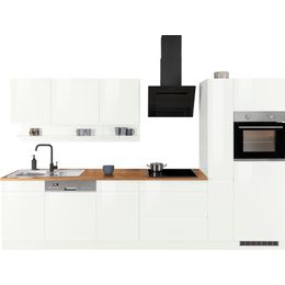 K&uuml;chenzeile KOCHSTATION, B:330cm H:200cm T:60cm, wei&szlig;, Komplettk&uuml;chen-Sets, "KS-Virginia,neu in verbesserter Ausf&uuml;hrung", Breite 330 cm, Soft-Close,