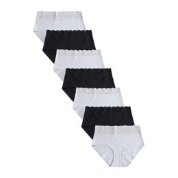next Slip Damen Gr&ouml;&szlig;e XXXL graumeliert / schwarz / wei&szlig;