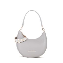 Valentino Handbags VALENTINO BAGS Damen Hobo "ALEXIA", grau, Lederimitat, unifarben, Taschen, Damen Handtasche, Schultertasche, Umh&auml;ngetasche mit Logoschriftzug