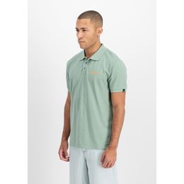 Herren Poloshirt "Basic Polo SL", gr&uuml;n, Gr. XL, Alpha Industries, Obermaterial: 100% Baumwolle, Shirts