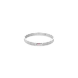 Tommy Hilfiger Damen Armspange "STRIPES", Edelstahl, silber, Edelstahl, Armb&auml;nder, mit Glasstein - Emaille