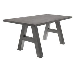 M&auml;usbacher Esstisch M&Auml;USBACHER, B:160cm H:75cm T:90cm, grau, K&uuml;che, Tische, "Mister", Gestell in A-Form