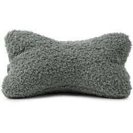 G&ouml;zze Nackenkissen G&Ouml;ZZE, B:40cm H:19cm L:25cm, grau, Polyester, Funktionskissen, "Curly Lesekissen Rolf"