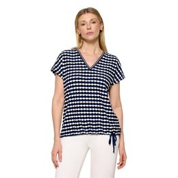 Betty Barclay Damen Kurzarmshirt "Damen mit Tunnelzug", blau, Gr. 38, Jersey, Obermaterial: 62% Polyester, 36% Viskose, 2% Elasthan, Shirts