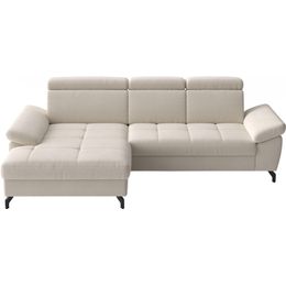 Sit & More Ecksofa SIT & MORE, B:264cm H:84cm T:181cm, beige, 100% Polyester, Wohnzimmer, Sofas, "Vanity, L-Form, B: 264 cm", Inkl.Sitz-,Kopf-und